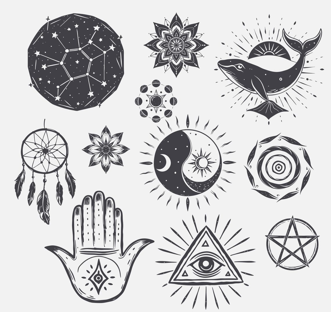 Magic Symbols, Mystic Designs, Magical Clipart, Occult Symbols, Mystic ...