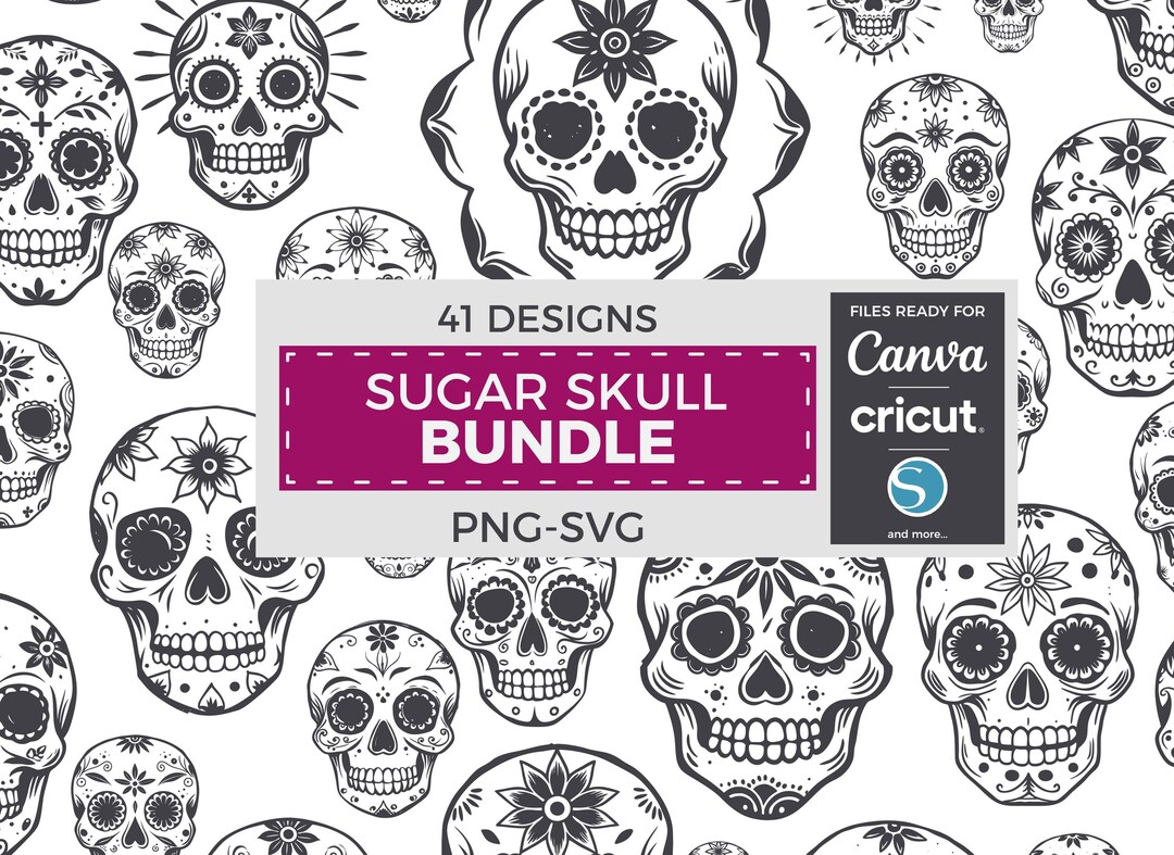 Sugar Skull Bundle, Dia De Los Muertos Skull Design, Calaveras Design ...