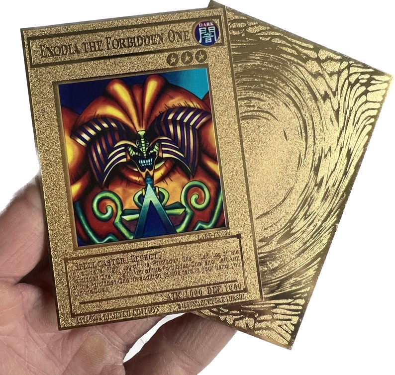 Yu-gi-oh Exodia the Forbidden One LART-EN004 Custom Metal GOLD Yugioh Card - Etsy