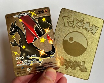 Shiny Charizard V Gold - Etsy