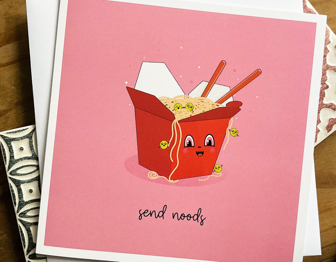 Cheeky noodle card Send noods Valentines Cards for her, Cards for him ...
