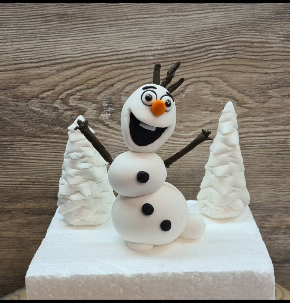 Frozen Olaf Sugarpaste Figure Cake Topper - Etsy UK
