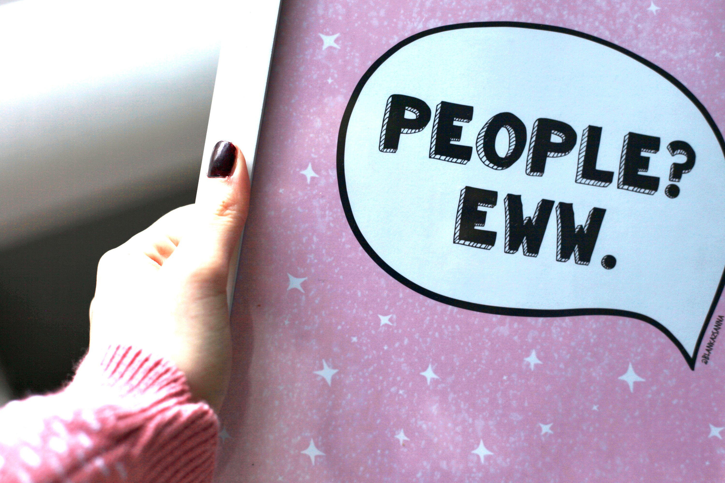 Eww people A4 glossy art print anti-social club print sassy | Etsy