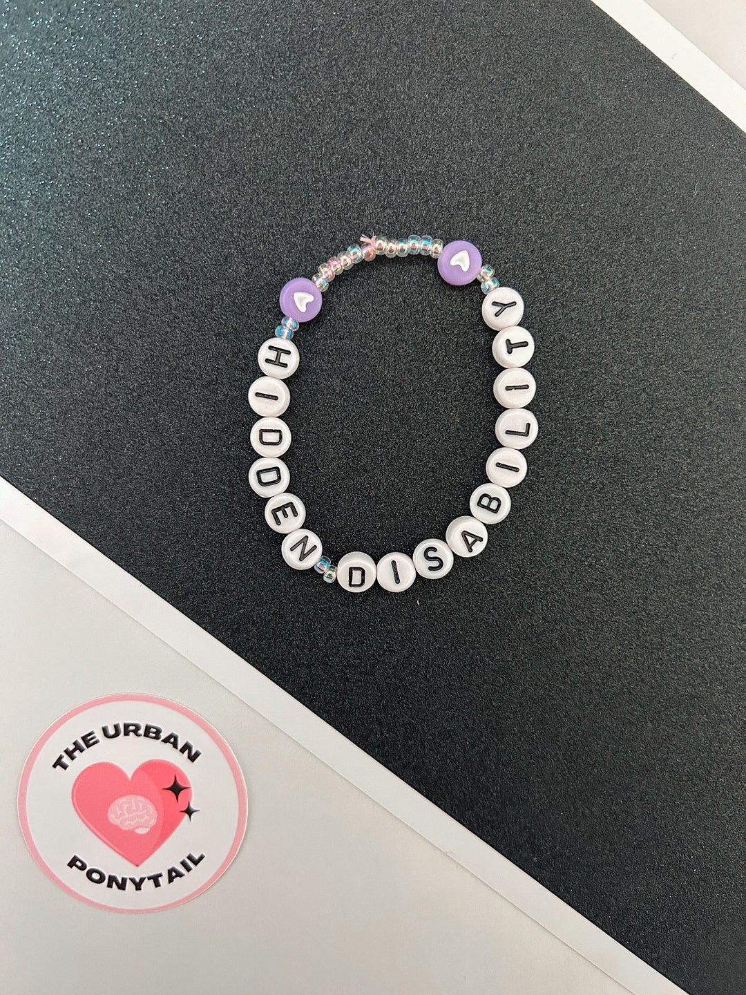 Hidden Disability Light Purple & Lilac Beaded Bracelet | Disability ...