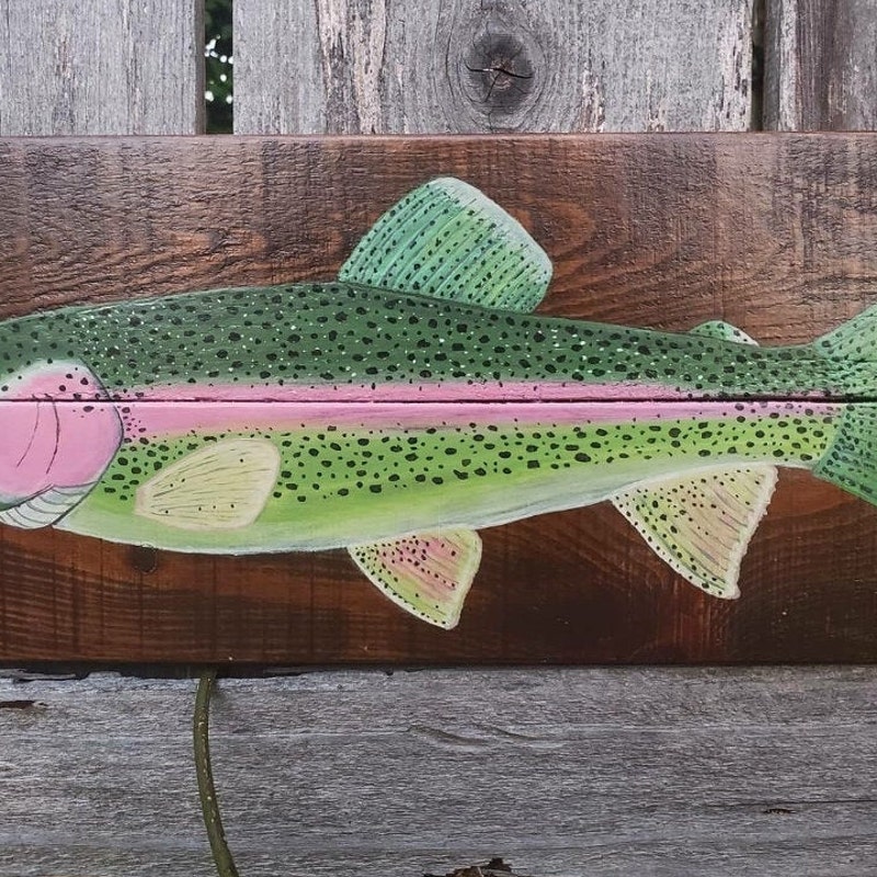 Rainbow Trout Art - Etsy
