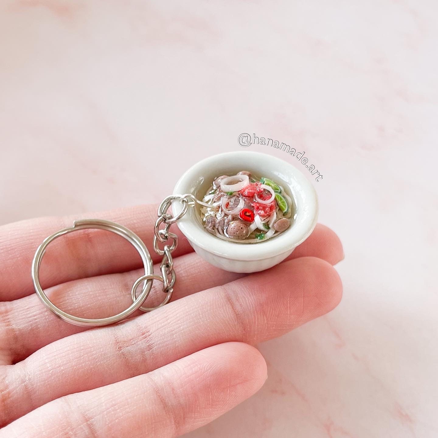 Vietnamese Pho Keychain Asian Food Keychain Miniature Food | Etsy