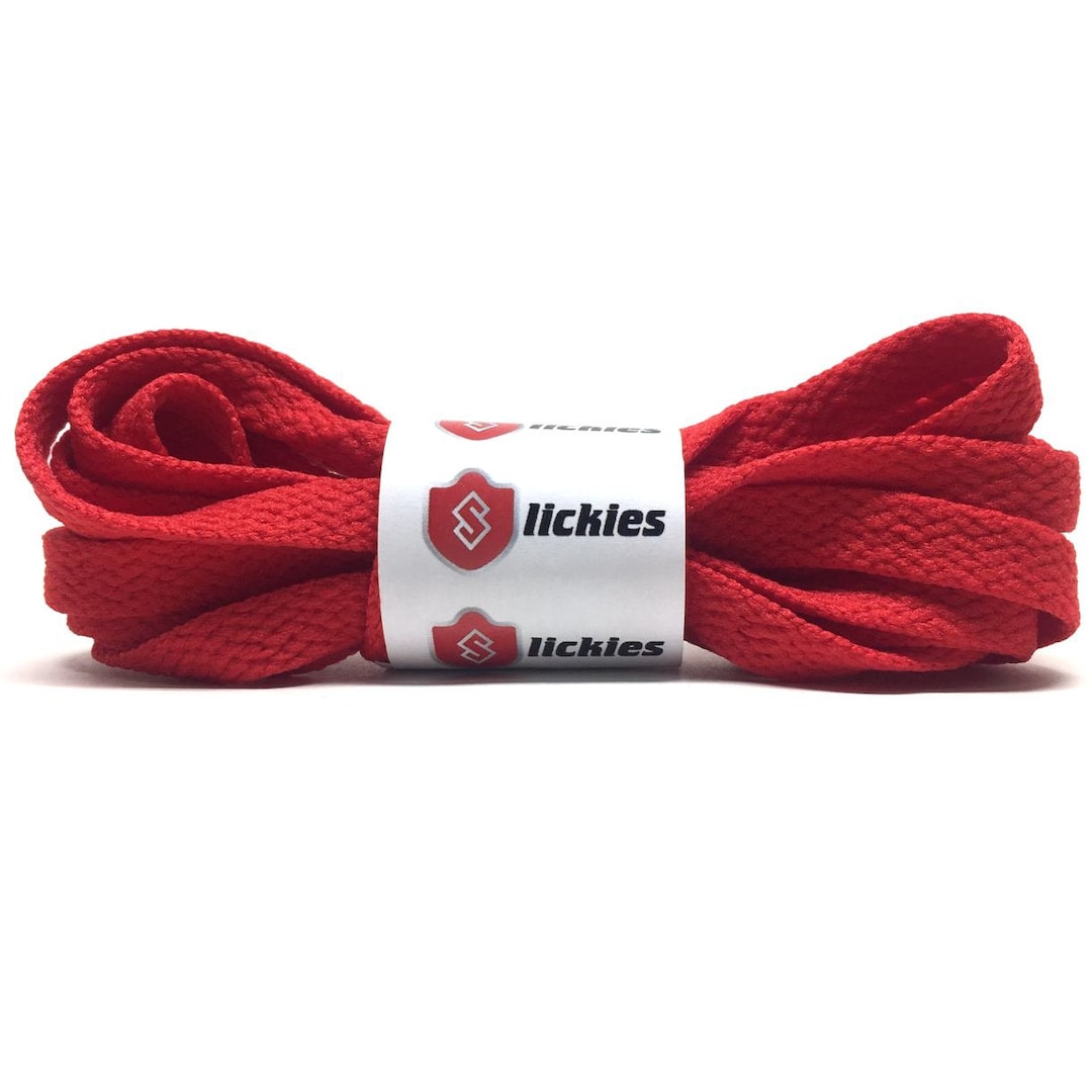 BASICS Flat Thin Laces - Red Air Jordan 1 AJ1 Air Force 1 AF1 Stan ...