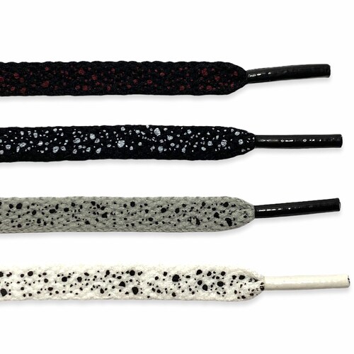 Speckle Print Laces White Cement Grey Cement Black Cement - Etsy