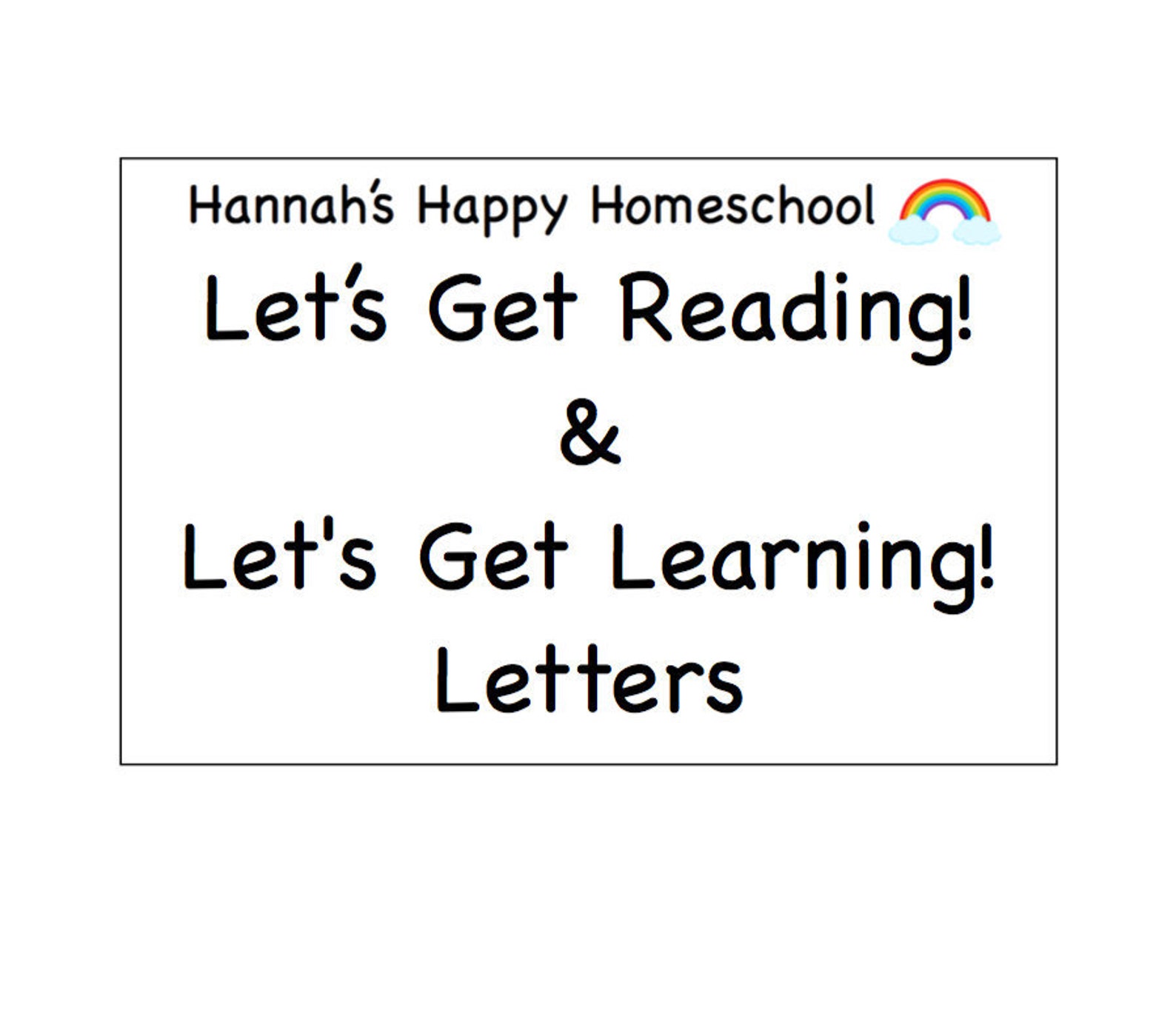 BUNDLE Let's Get Reading & Let's Get Learning - Etsy