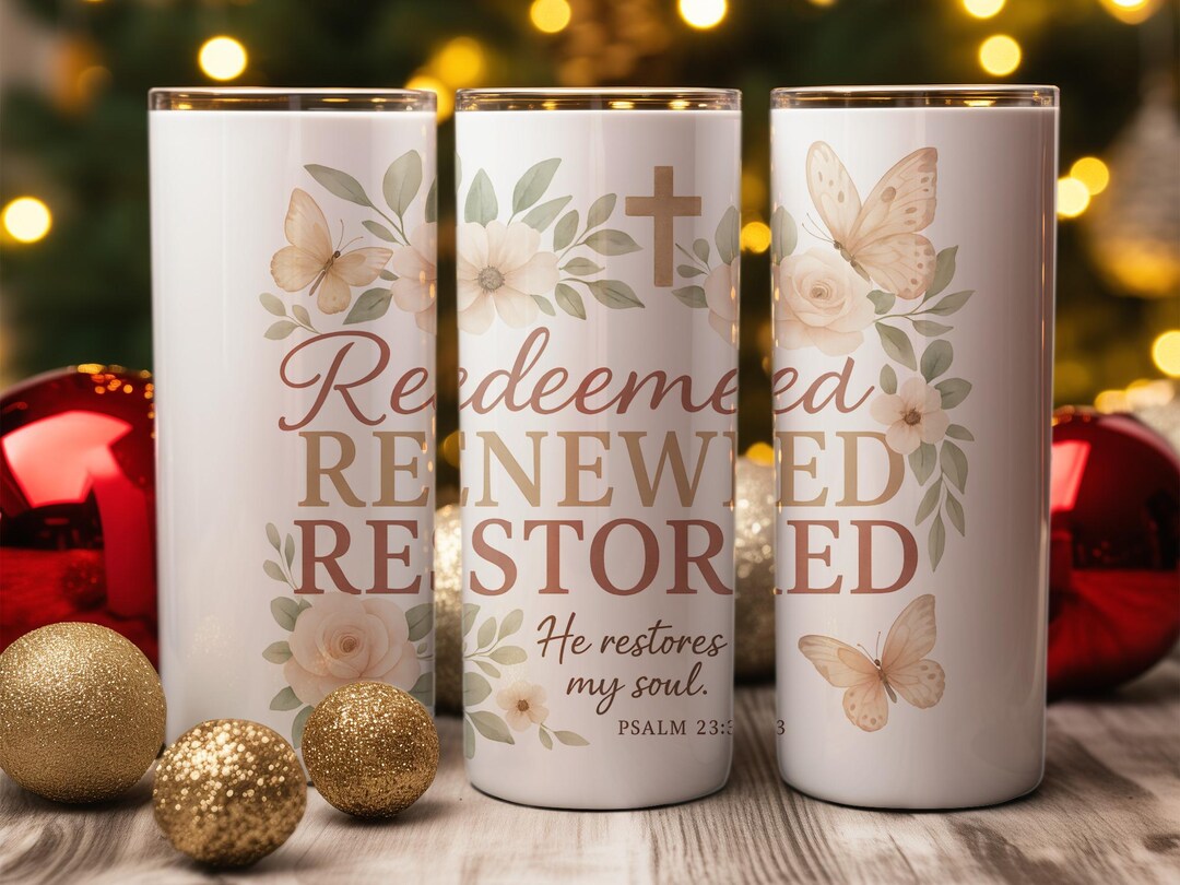 Redeemed Renewed Restored PNG, Christian Flowers, Butterflies (digital ...