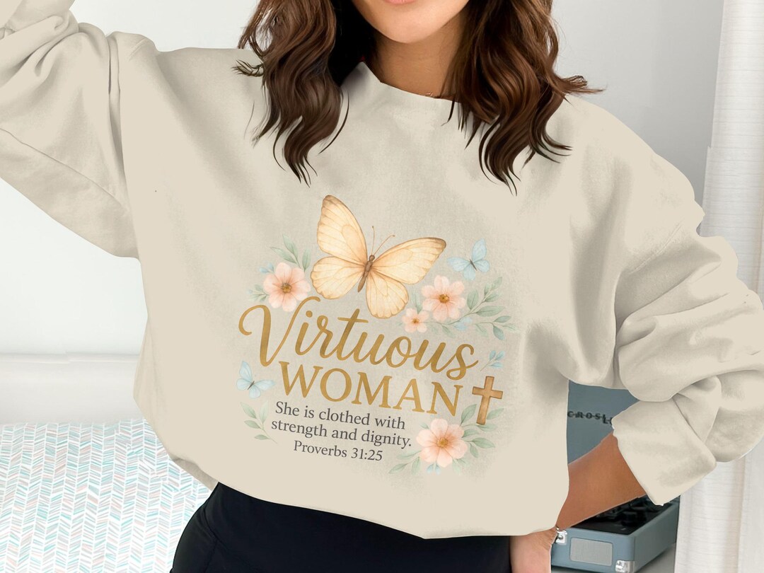 Virtuous Woman PNG, Floral Cross Design (digital Download) - Etsy