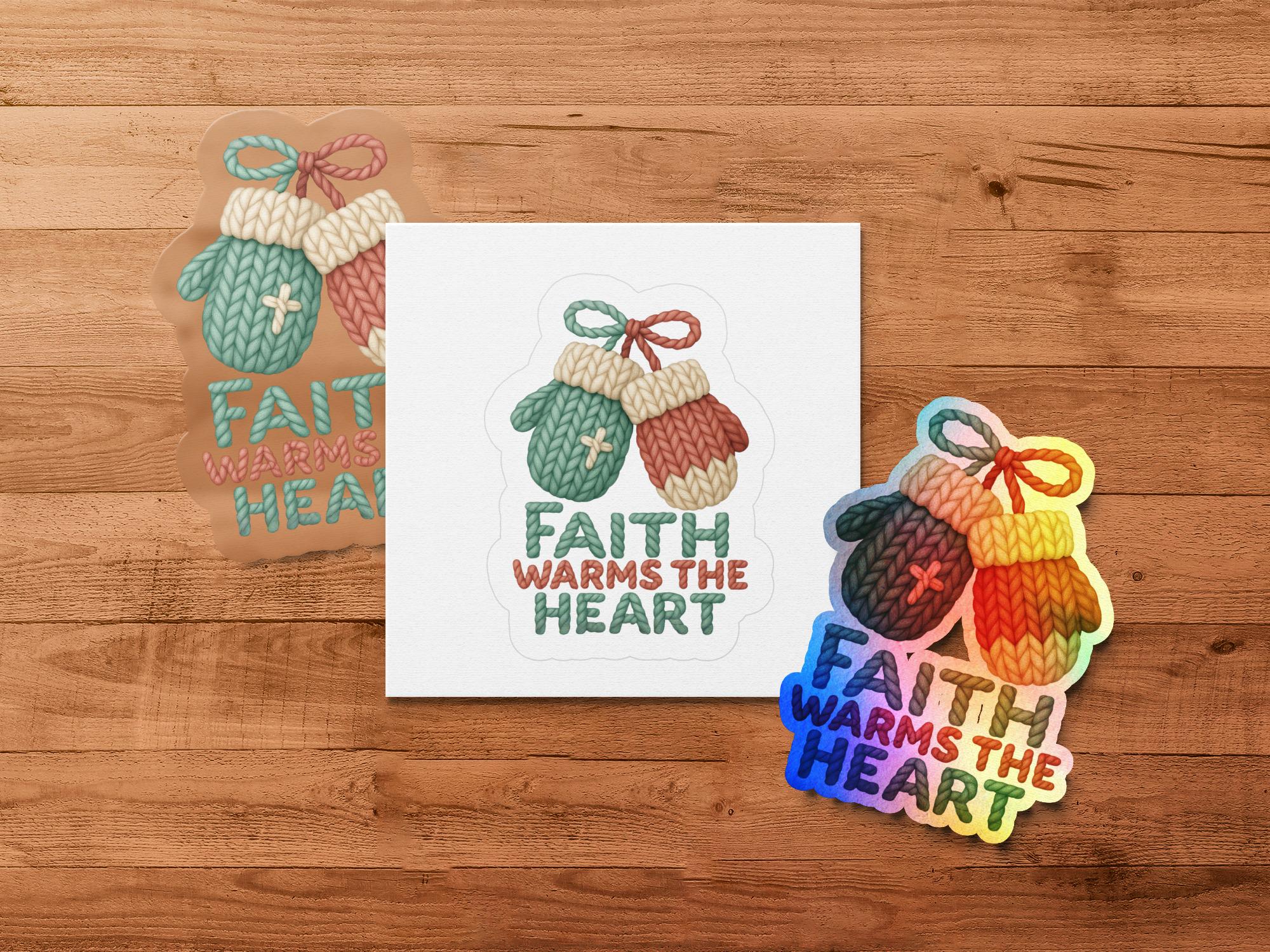 Faith Warms the Heart PNG, Mitten Digital, Winter Png, Christian Png ...