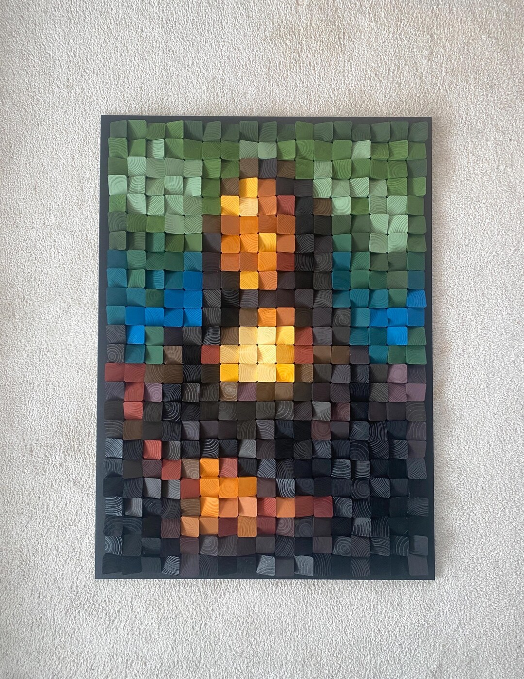 Mural "Mona Lisa" - Pixel Art Feito à Mão - Etsy Portugal