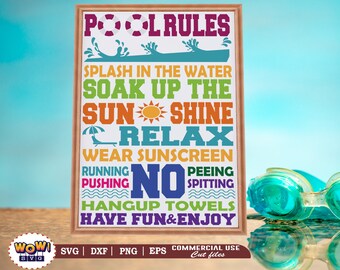 Svg Files Pool Rules - Etsy