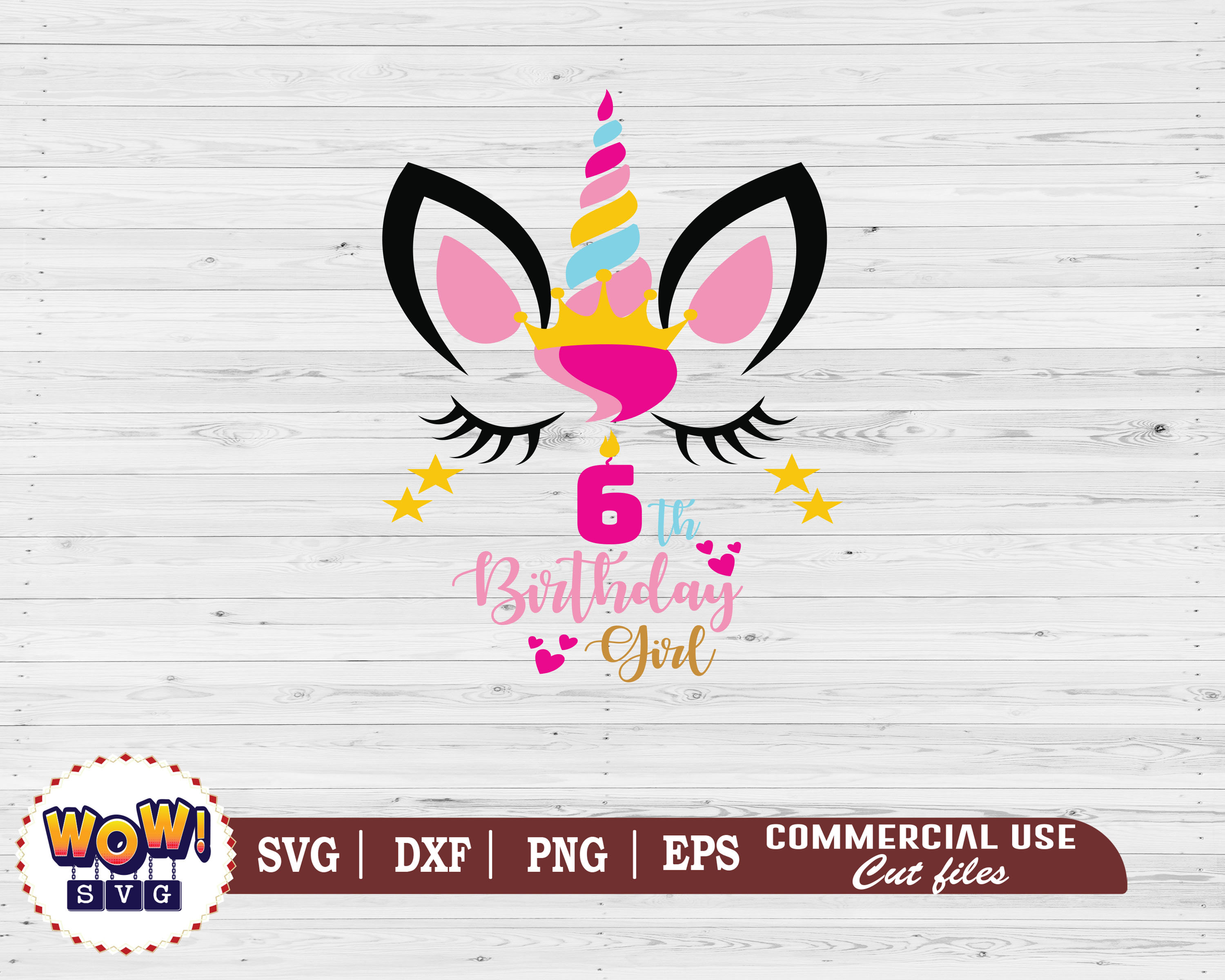 Unicorn 6th Birthday Svg Sixth Birthday Svg 6th Birthday - Etsy