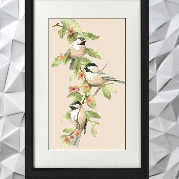 Chickadee Cross Stitch Pattern - Etsy