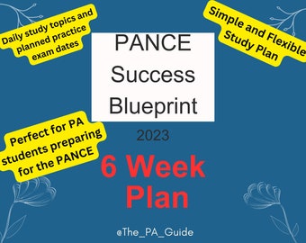 4 Week PANCE Study Plan for the PA Student / PANCE Study Plan for ...