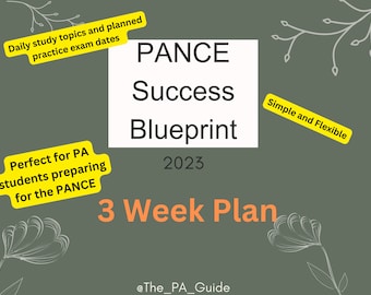 4 Week PANCE Study Plan for the PA Student / PANCE Study Plan for ...