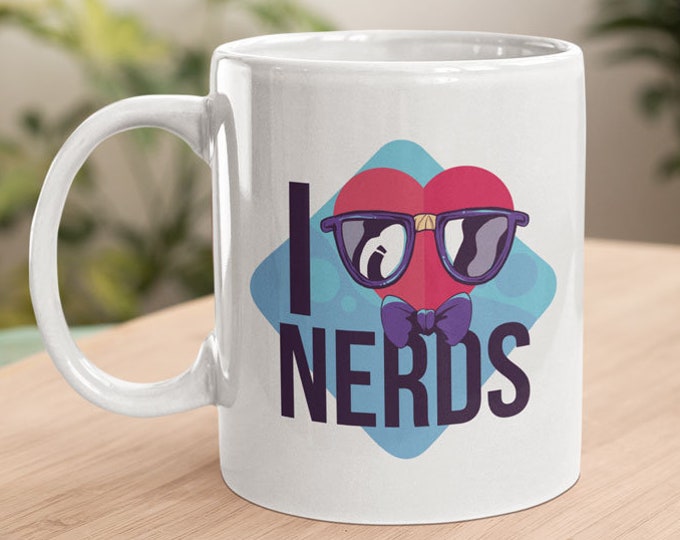 Funny Geek, Hipster Nerd Mug With a Geek Wearing Glasses! 'original ...