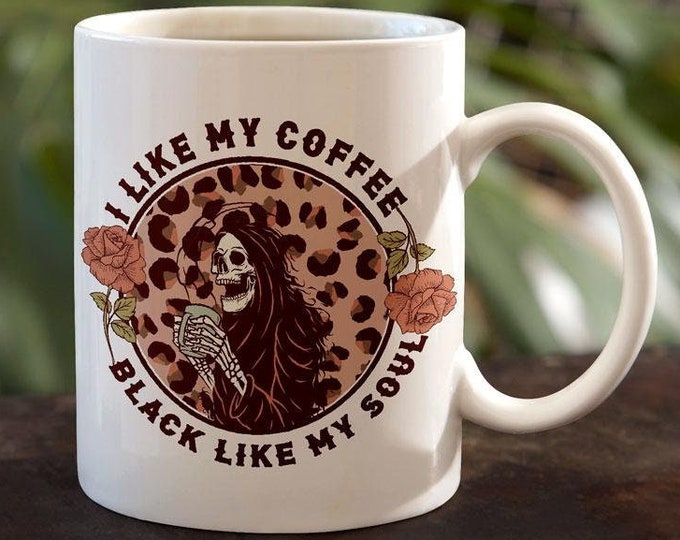 Black Soul Coffee Mug. Dark Humor Mug. Dark Humor Gift. Dark Joke Mug ...