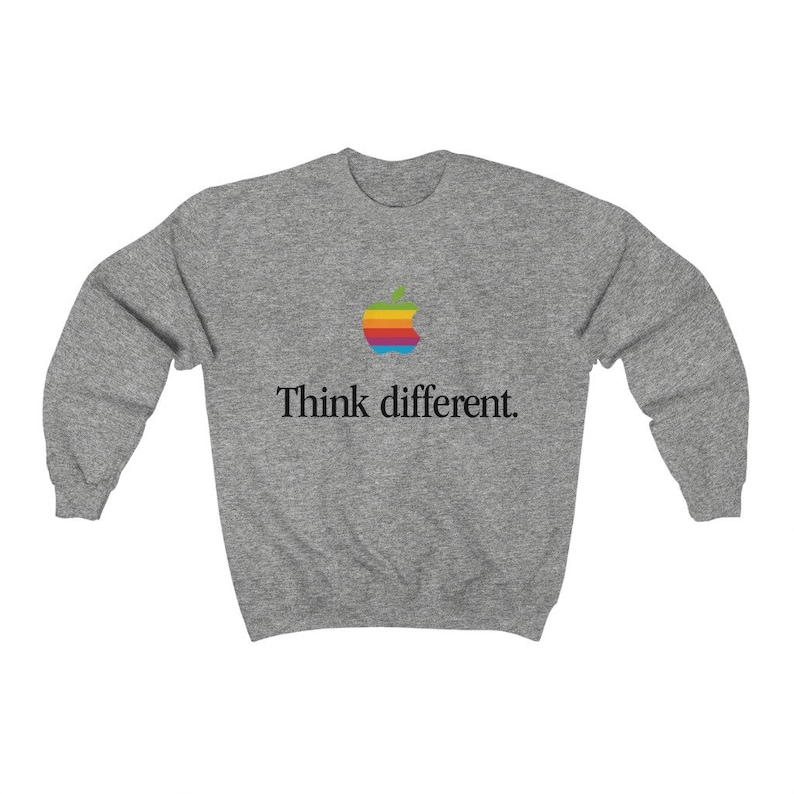 Think Different Apple Computer Crewneck Sweatshirt - Etsy