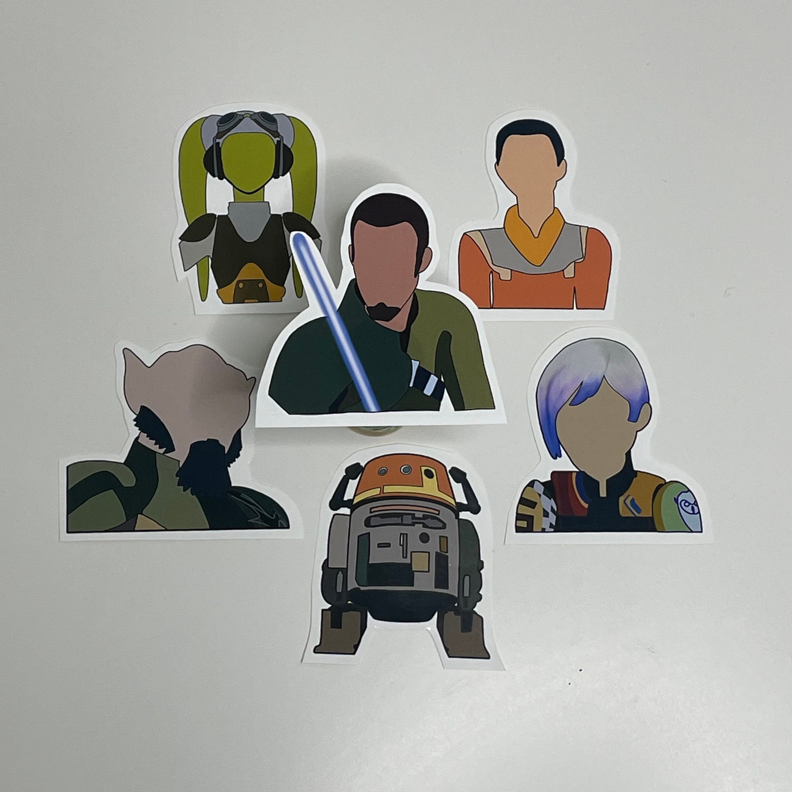 Star Wars Rebels Glossy Vinyl Stickers Hera Kanan Ezra Chopper - Etsy