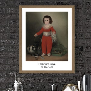 Francisco Goya Red Boy, Wall Decor Art Poster - Etsy UK