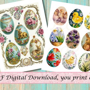 Easter Eggs Printables, Digital Download for Junk Journals ...