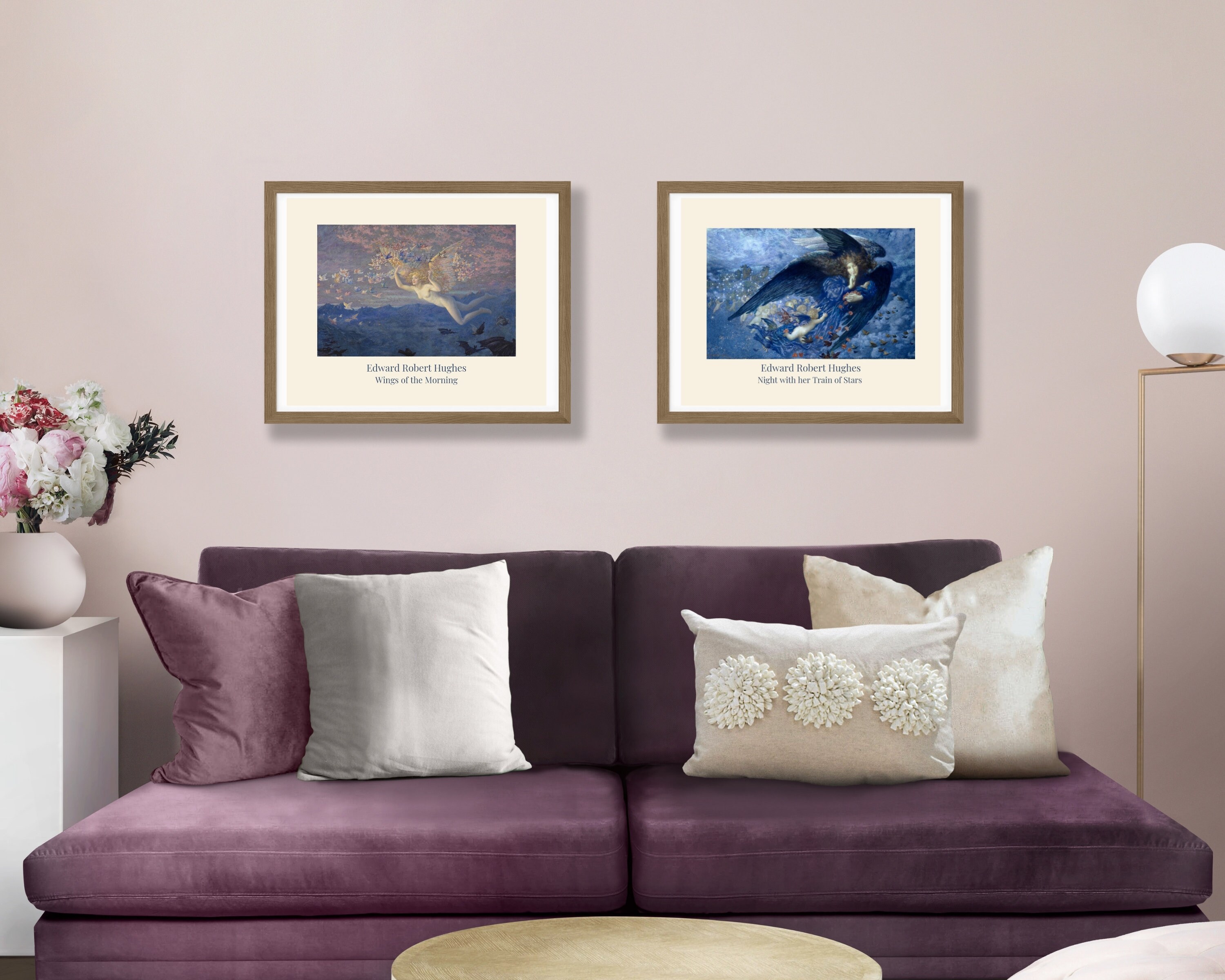 Edward Robert Hughes, Nacht mit ihrem Zug der Sterne, Wand-Dekor-Kunst ...