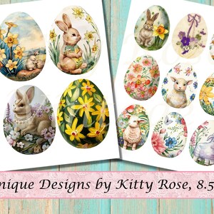 Easter Eggs Printables, Digital Download for Junk Journals ...