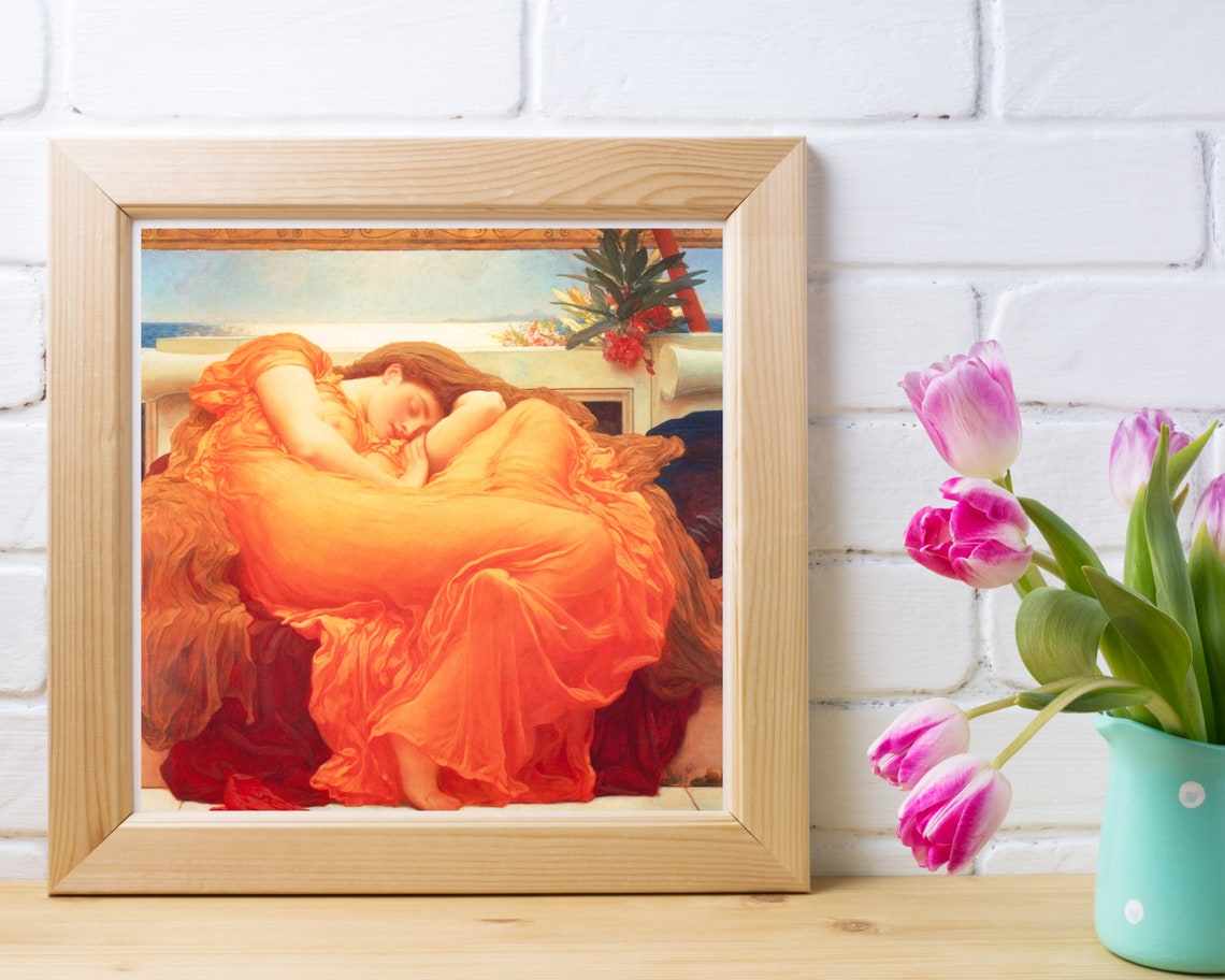 Flaming June by Lord Leighton 1895 Wall Decor Art Poster - Etsy UK