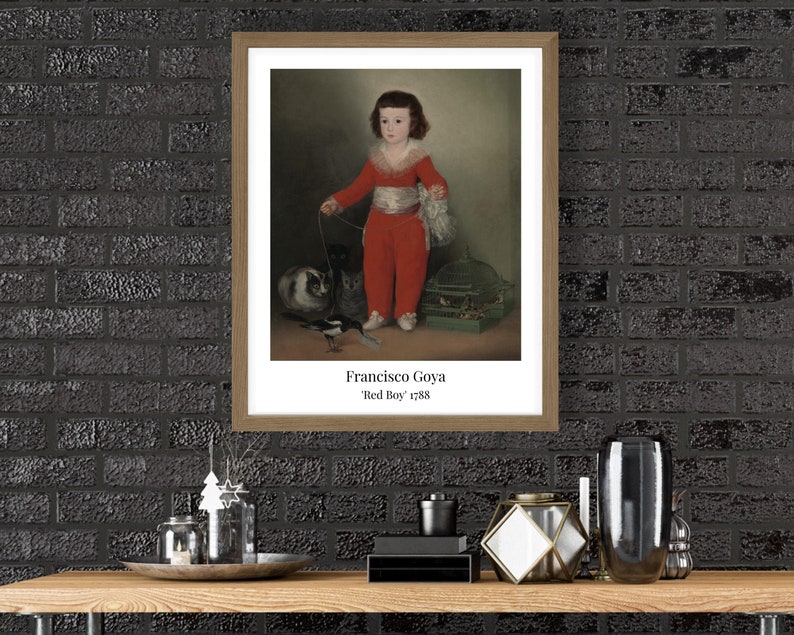 Francisco Goya Red Boy, Wall Decor Art Poster - Etsy UK