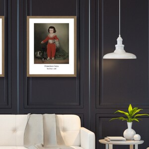 Francisco Goya Red Boy, Wall Decor Art Poster - Etsy UK