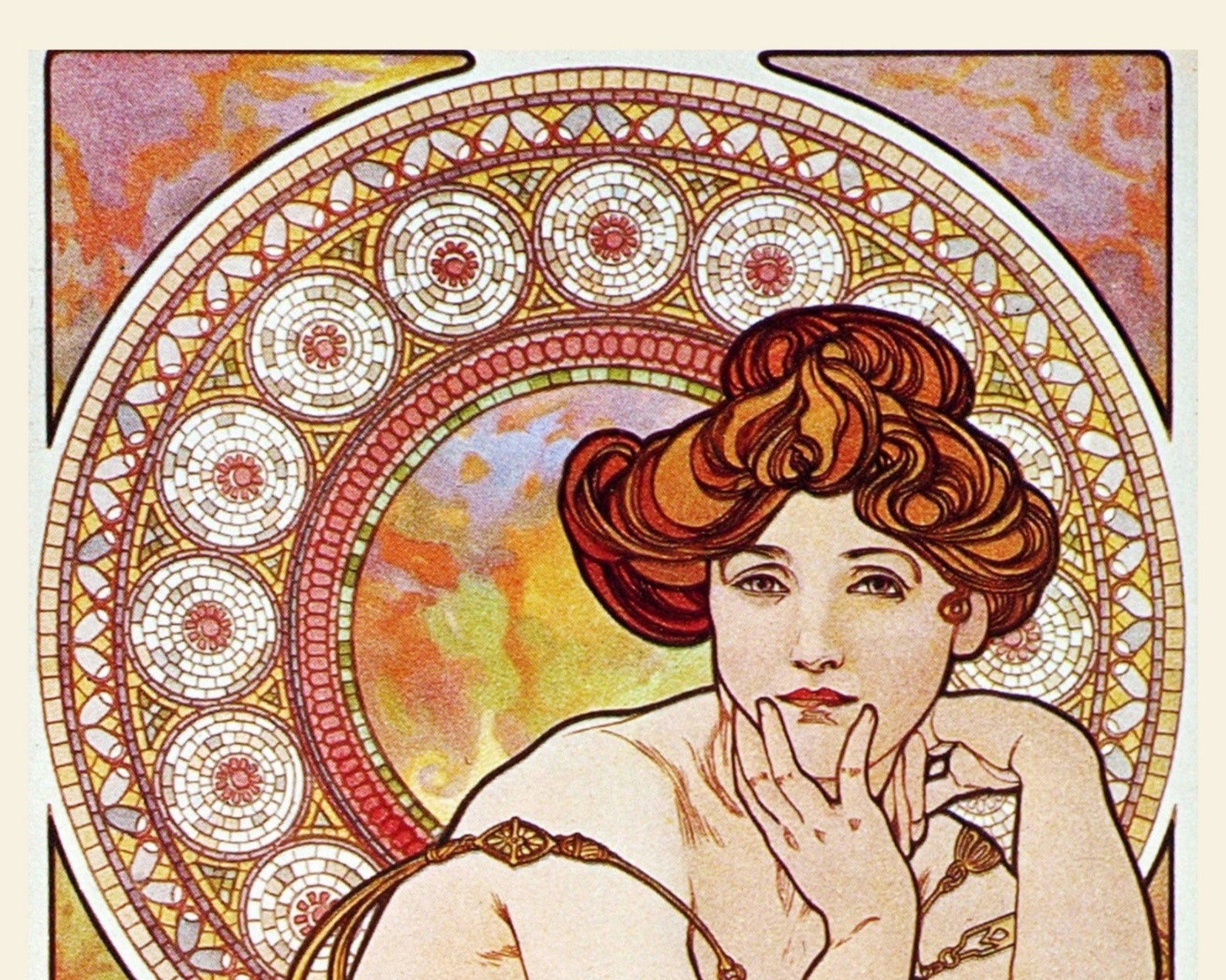 Alphonse Mucha Topaz uit The Precious Stones Series 1900. - Etsy Nederland