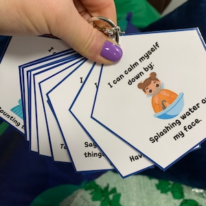 1 Set of Calm Down Cards - Etsy