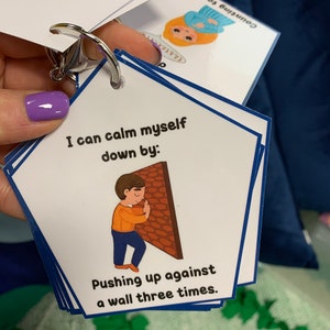 1 Set of Calm Down Cards - Etsy