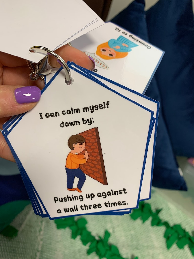 1 Set of Calm Down Cards - Etsy