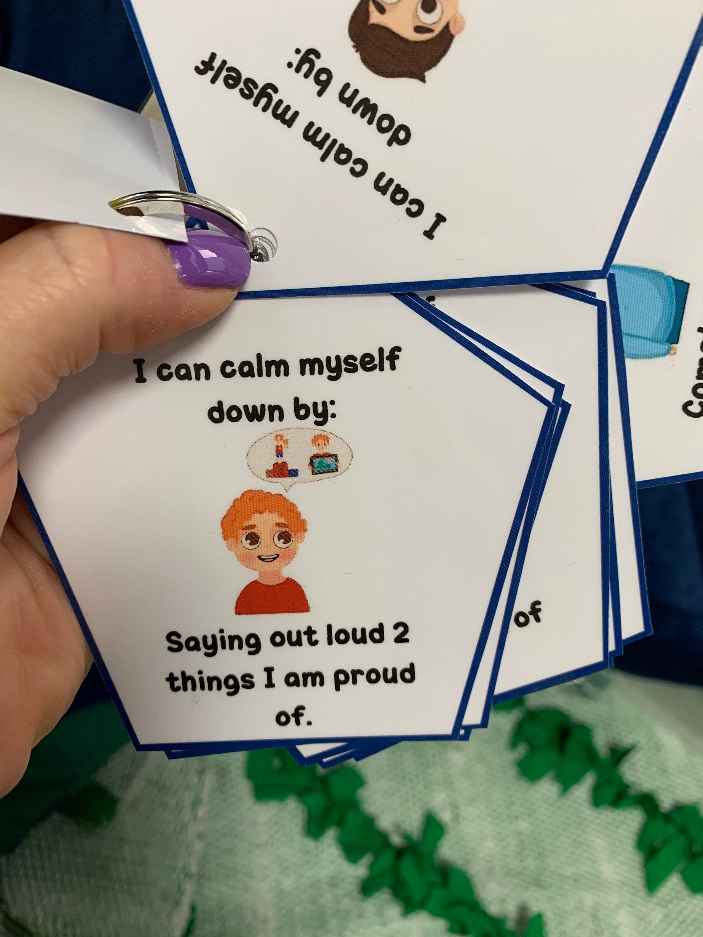 1 Set of Calm Down Cards - Etsy