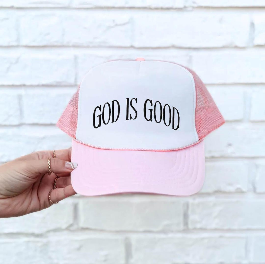 God is Good Embroidered Trucker Hat - Etsy