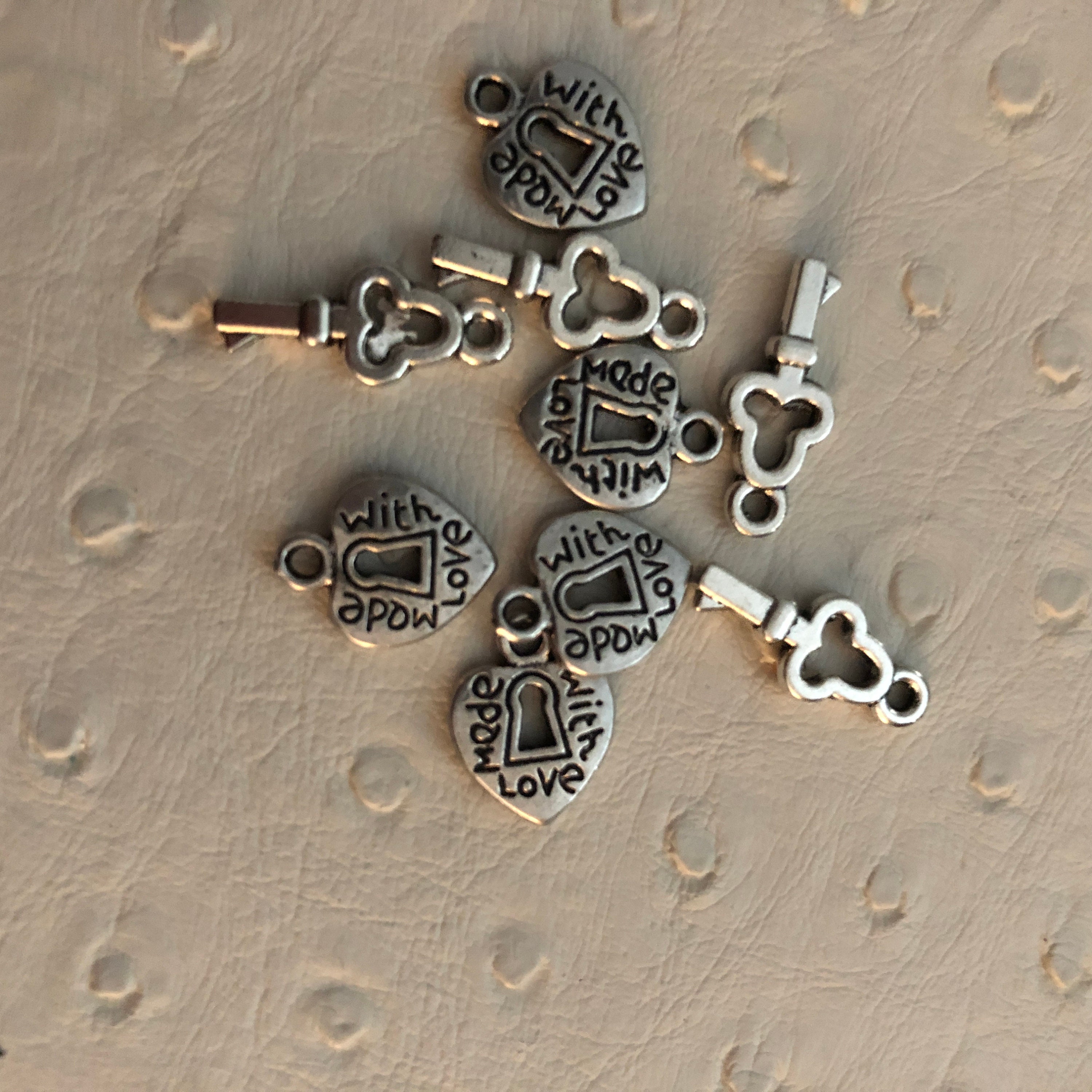 Handmade with love charms Handmade charms | Etsy