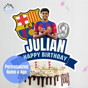 Digital Lamine Yamal FC Barcelona | Football Cake Topper | Football ...