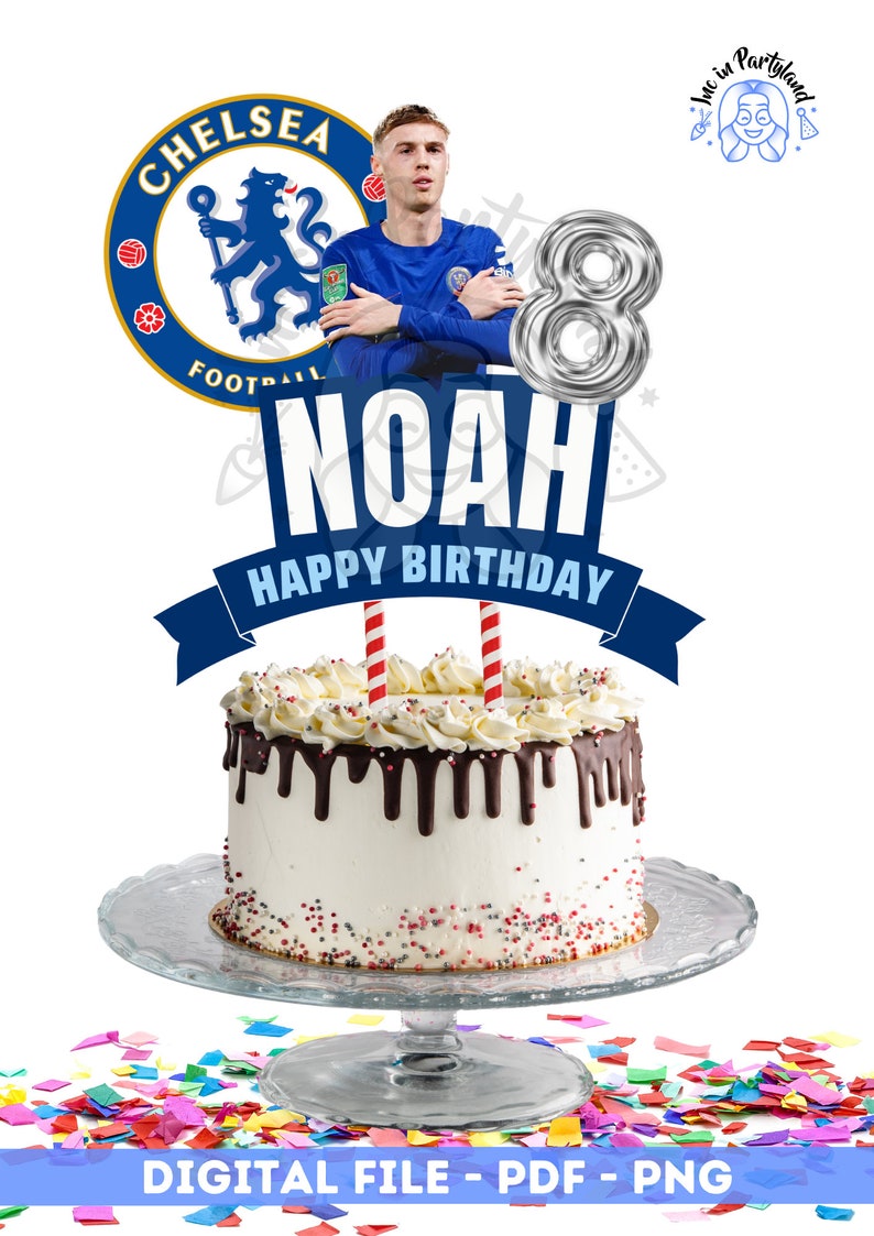 Chelsea FC Cake Topper I Cake Topper I Football Theme I Football Party ...
