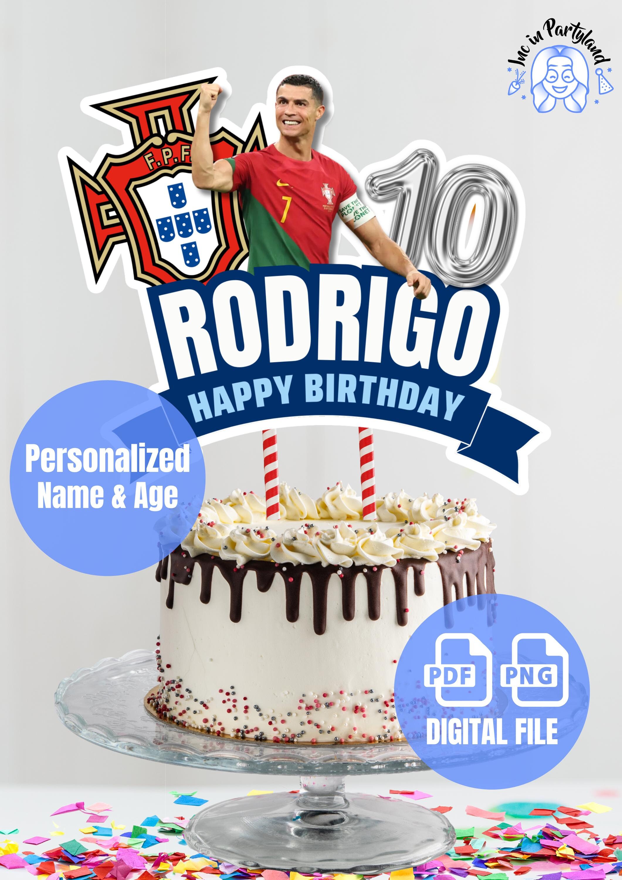 Digital Ronaldo Cake Topper I CR7 Cake Topper | Football Theme ...