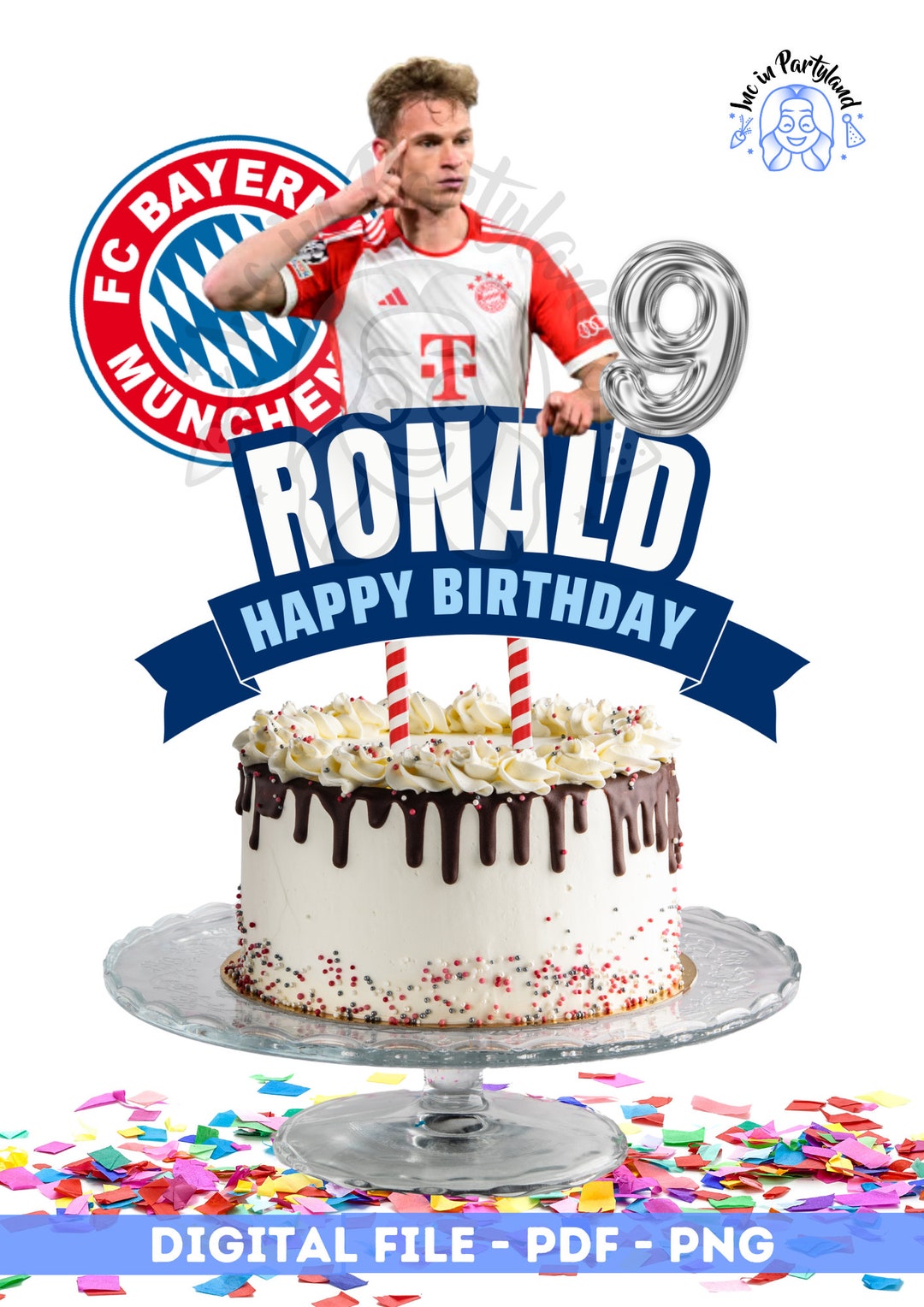 Printable Bayern Munich Cake Topper I Joshua Kimmich I Birthday Cake ...
