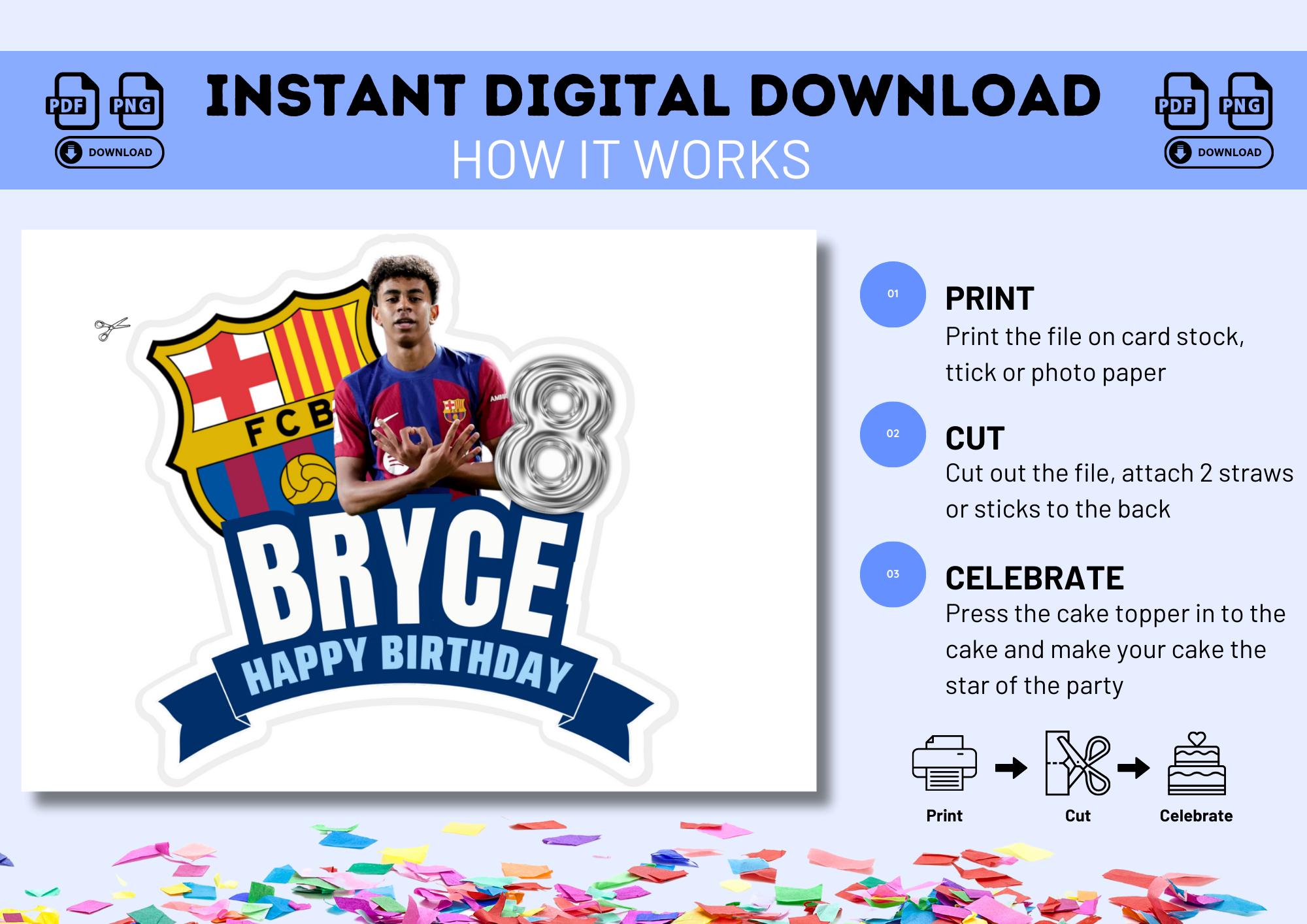 Digital Ronaldo Cake Topper I CR7 Cake Topper | Football Theme ...