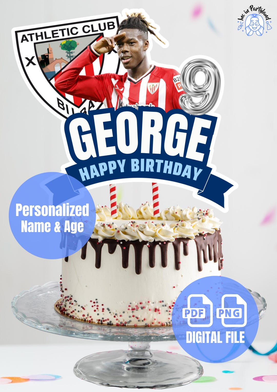 Football Cake Topper | Nico Williams Cake Topper I Football Theme ...