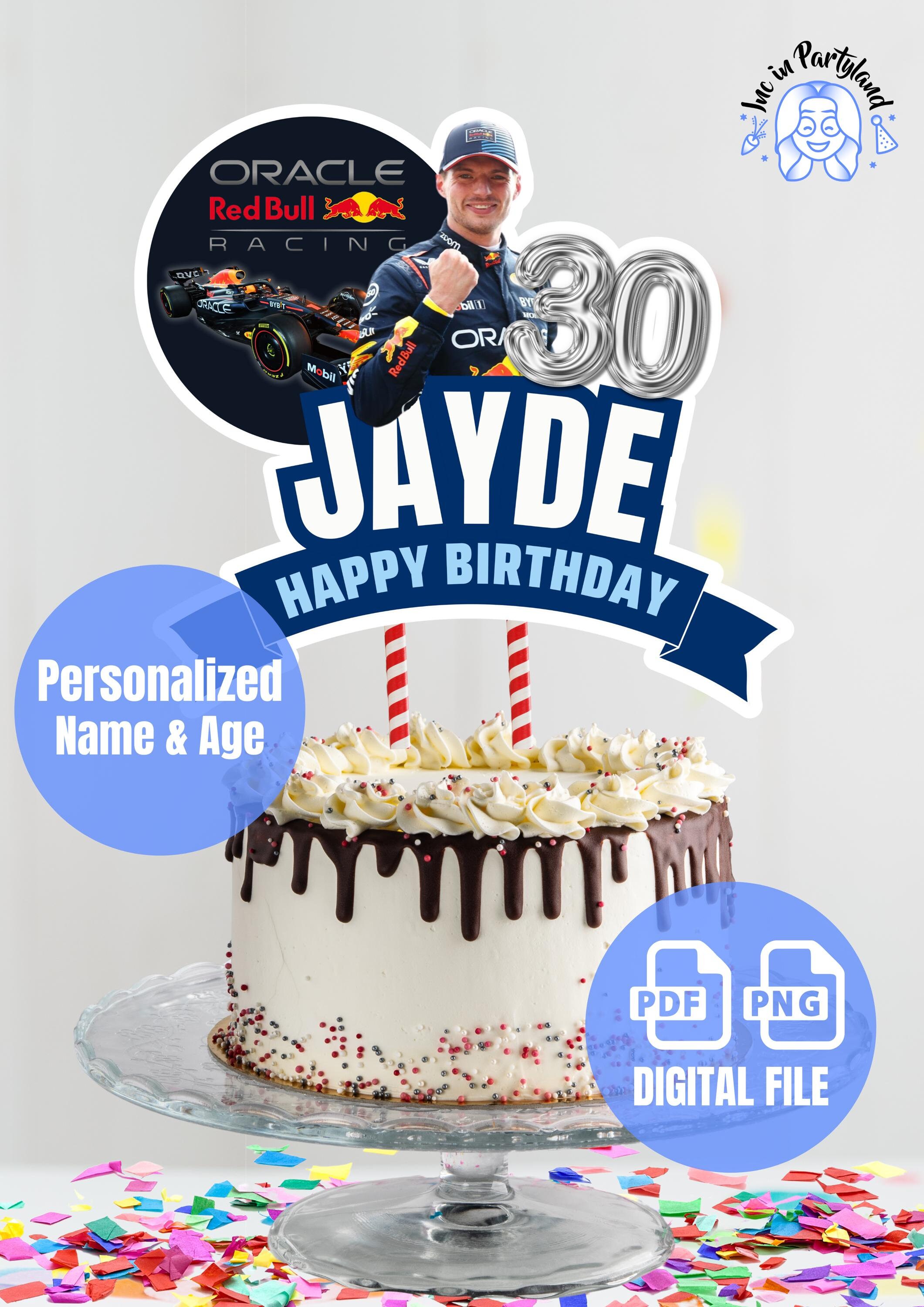 Digital F1 Max Verstappen Cake Topper | Formula 1 | Formula 1 Birthday ...