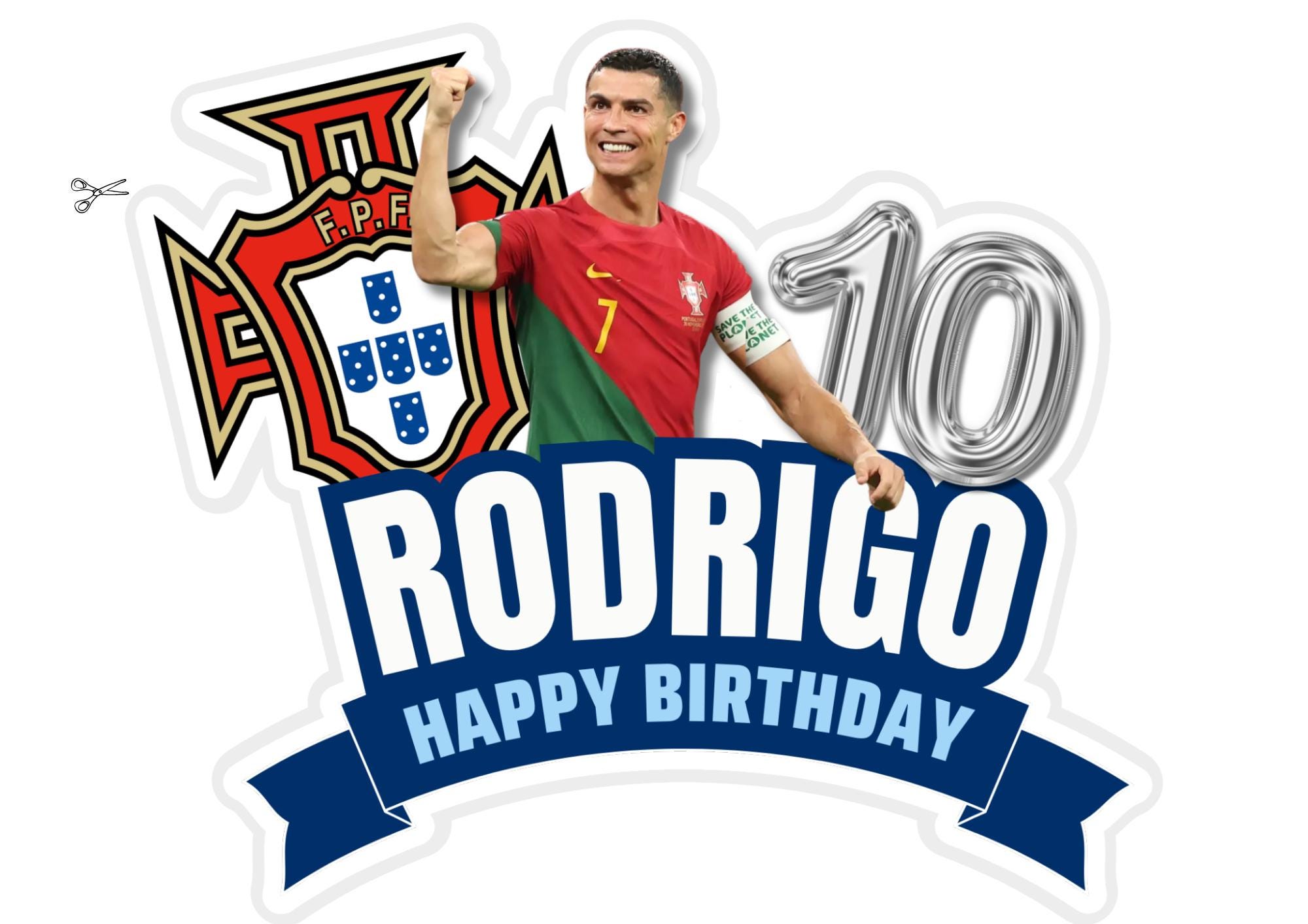 Digital Ronaldo Cake Topper I CR7 Cake Topper | Football Theme ...