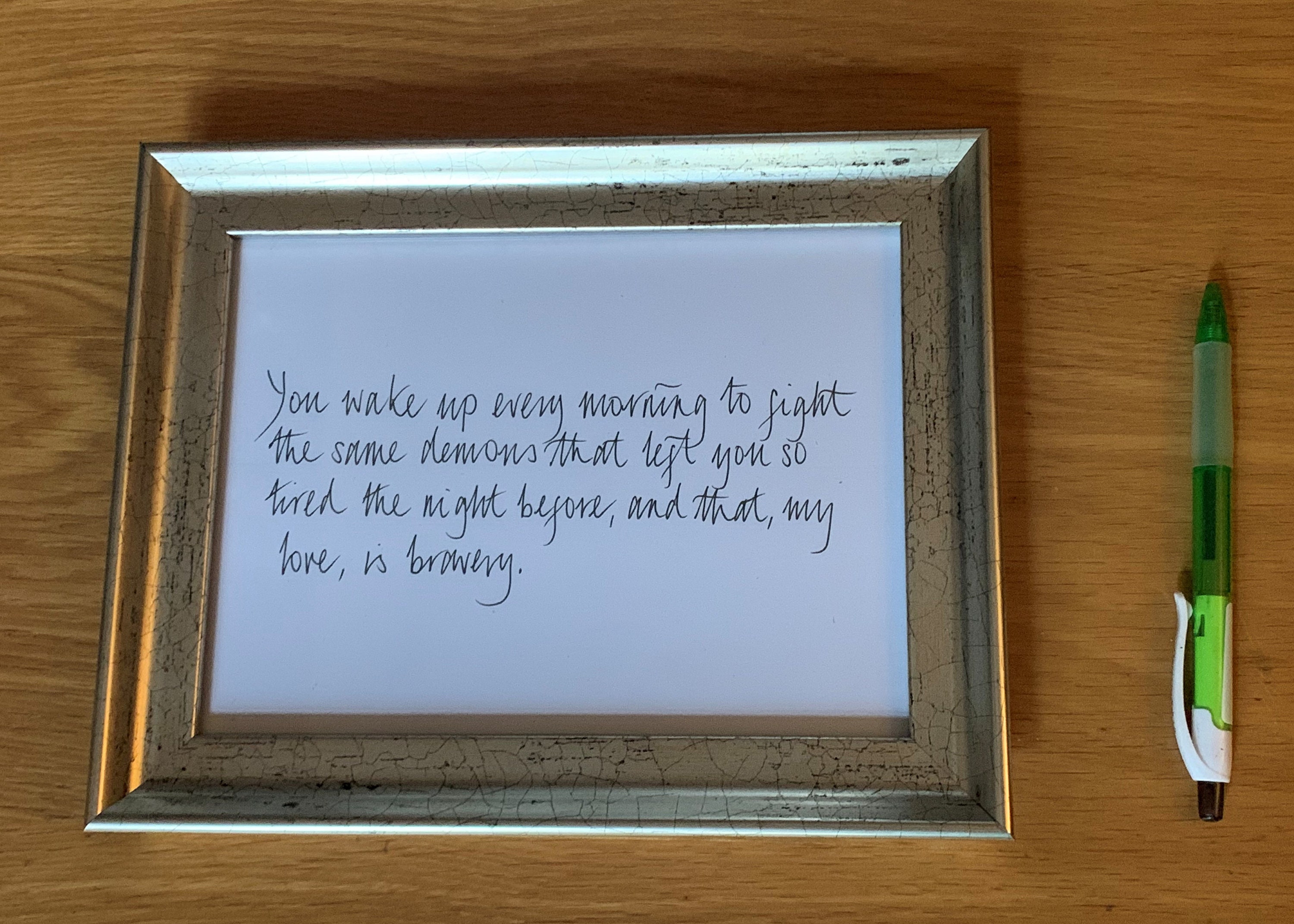 Handwritten Calligraphy Poem, You Wake Up. - Etsy