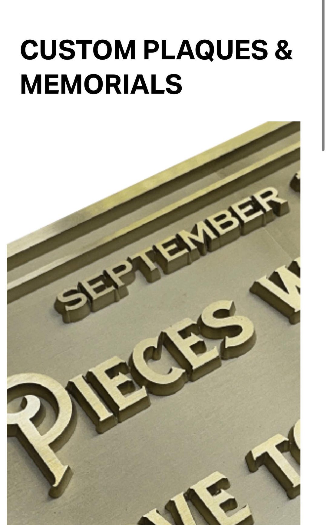 Custom Brass Plaques and Memorials - Made in Canada - Etsy